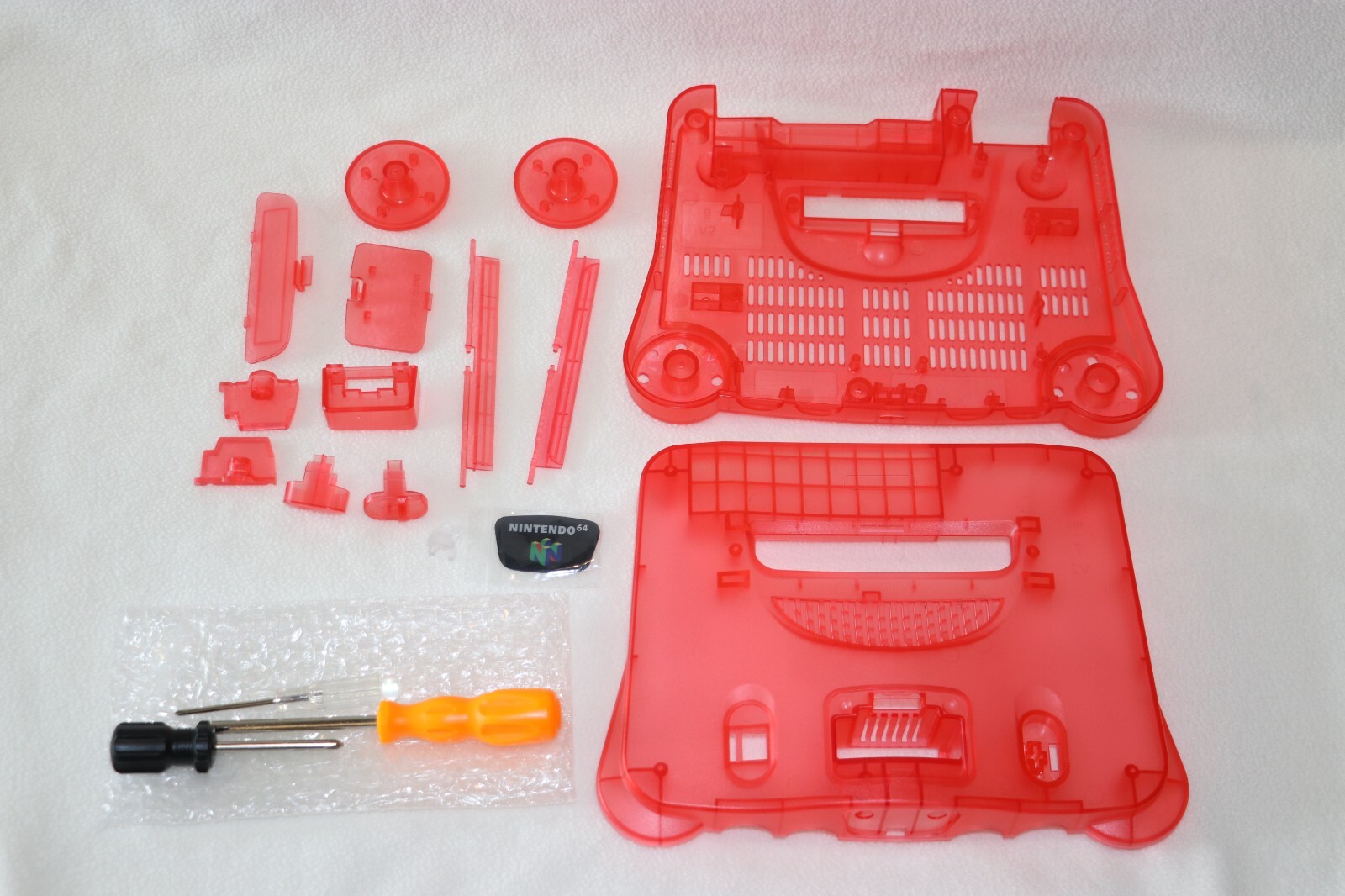 N64 REPLACEMENT TRANSLUCENT SHELL CASE HOUSING Nintendo 64 + TOOLS US ...