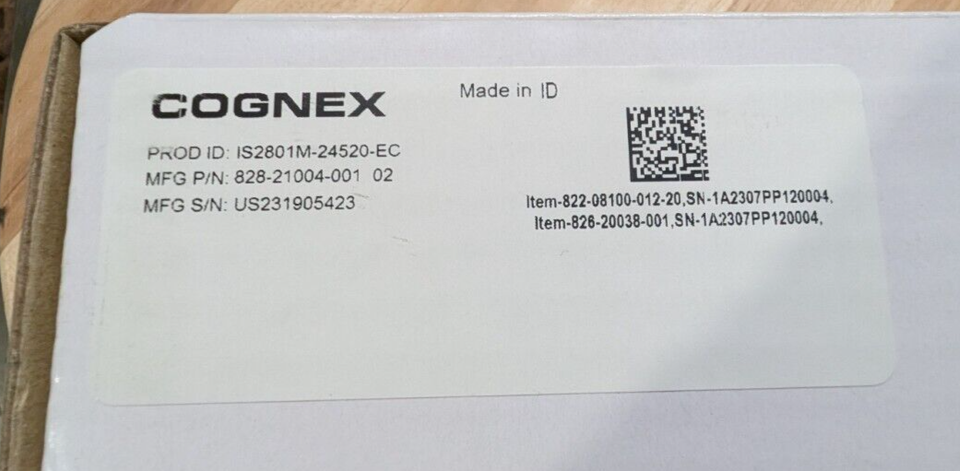 Cognex Camera IS2801M-24520-EC Deep Learning AI Vision IS2800 RGBW ...