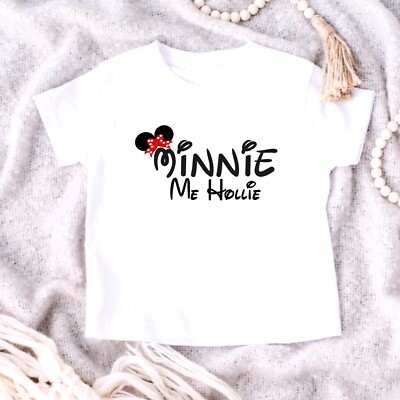 Personalised Disney Themed Minnie Mouse T-shirt Disney Mini Me Tshirt ...
