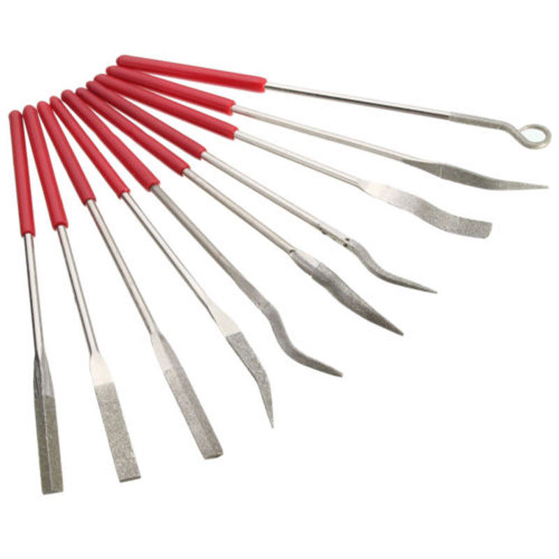 10Pcs Diamond Coated Riffler File Mechanical Watch Jewelry Files Tool ...