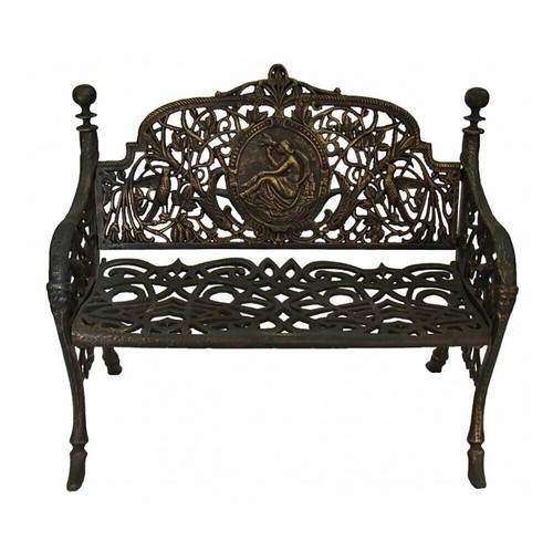 Camiliana Cast Iron Bench Patio & Garden Furniture Black Gold Benches 2 ...