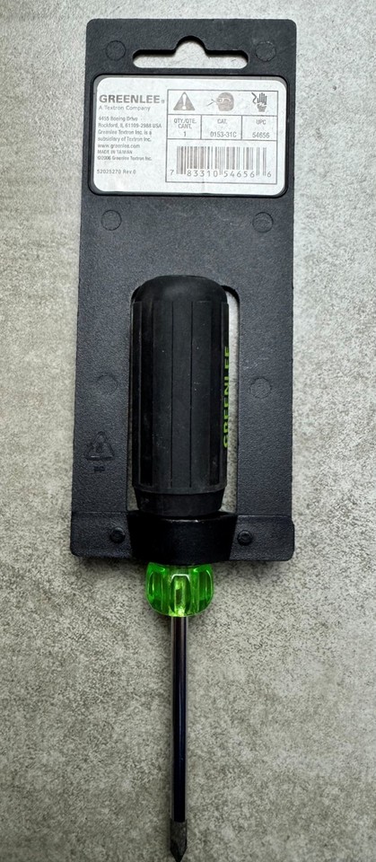 Greenlee 0153-31C Heavy‑Duty Phillips Tip #1 x 3" Screwdriver | eBay