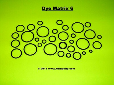 DYE MATRIX 6 Paintball Marker O-Ring Rebuild Kit + 3 "FREE" Tank O ...