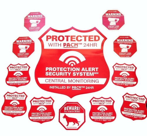 Alarm System Decal Set! Security Alarm Warning Camera Decals See Store ...