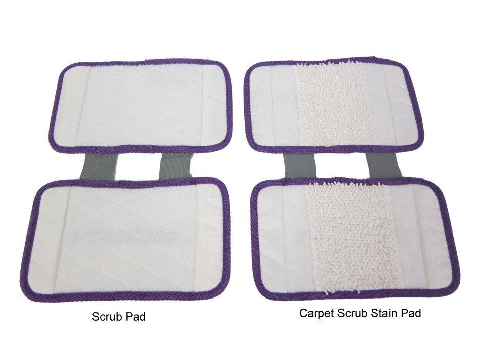4 Replacement Carpet Cleaning Hard Floor Pad Scrub for Shark Sonic Duo ...