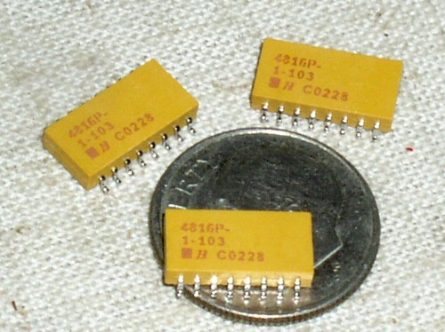 3 NOS BOURNS 4816P-1-103 10K ISOLATED RESISTOR ARRAY NETWORK SMT SMD ...