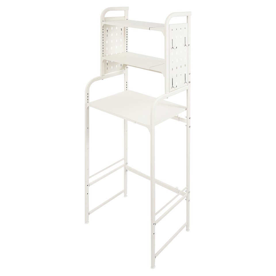 Adjustable Laundry Room Shelf Expandable Over Toilet Washing Machine ...