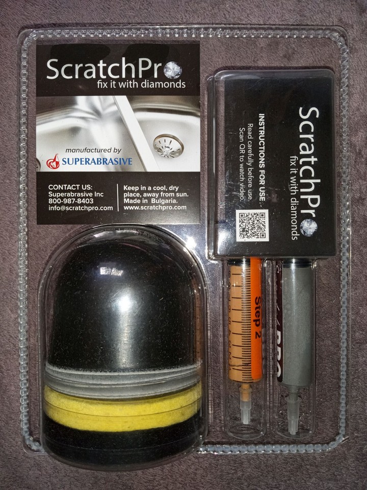 Scratch Pro Kit for Repairing and Polishing Stainless Steel Sinks ...
