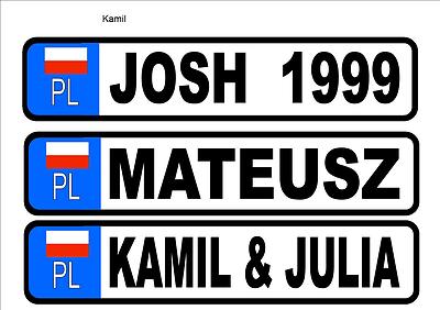Novelty Polish Number Plate, Personalise Poland Number Plates, Fun ...