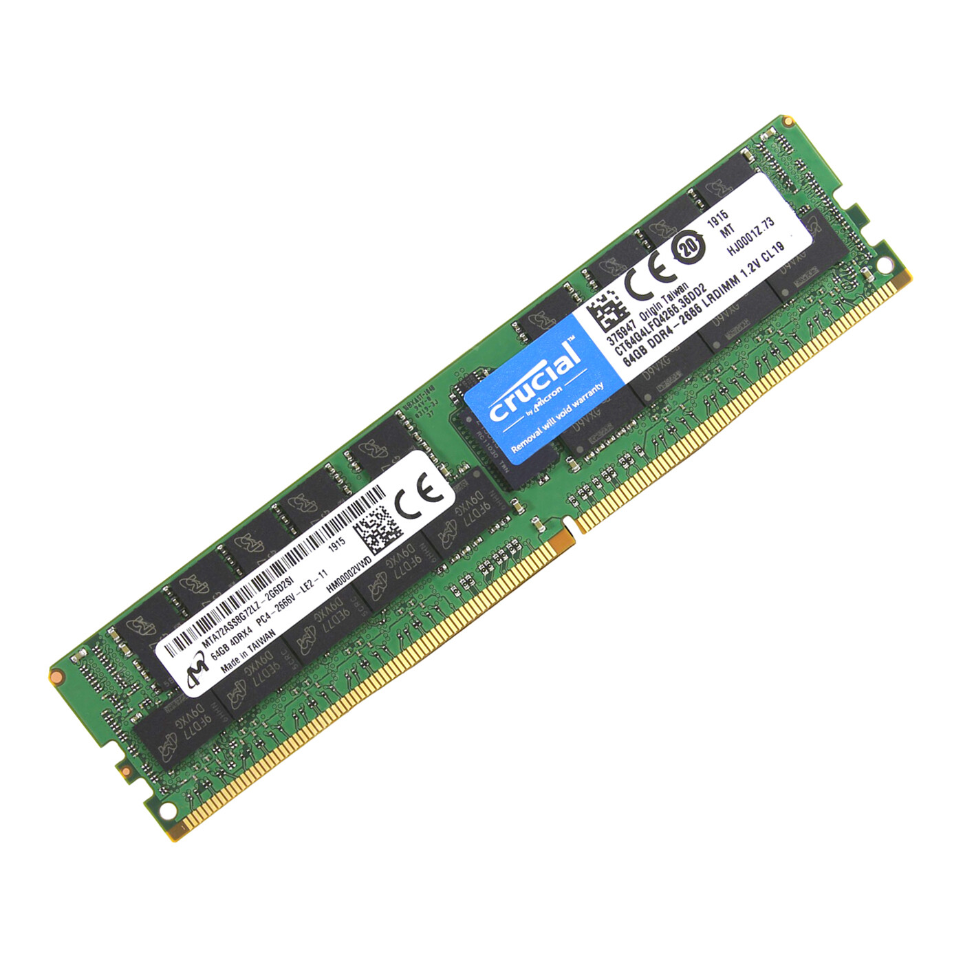 Crucial Kit 128GB 2x 64GB 2666MHz DDR4 LRDIMM RAM PC4-21300 Server ...
