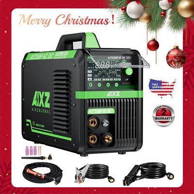 250Amp TIG Welder Aluminum AC/DC Pulse HF MMA Tig Welding Machine IGBT ...