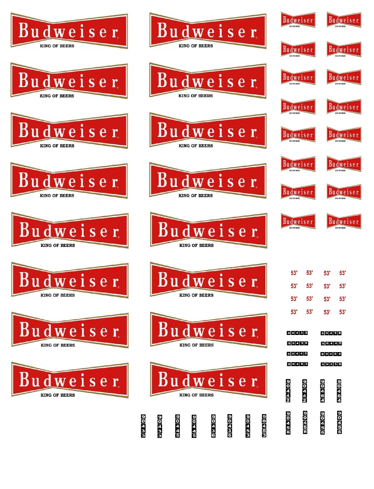 HO Scale Truck / Trailer Decals. " Budweiser " | eBay