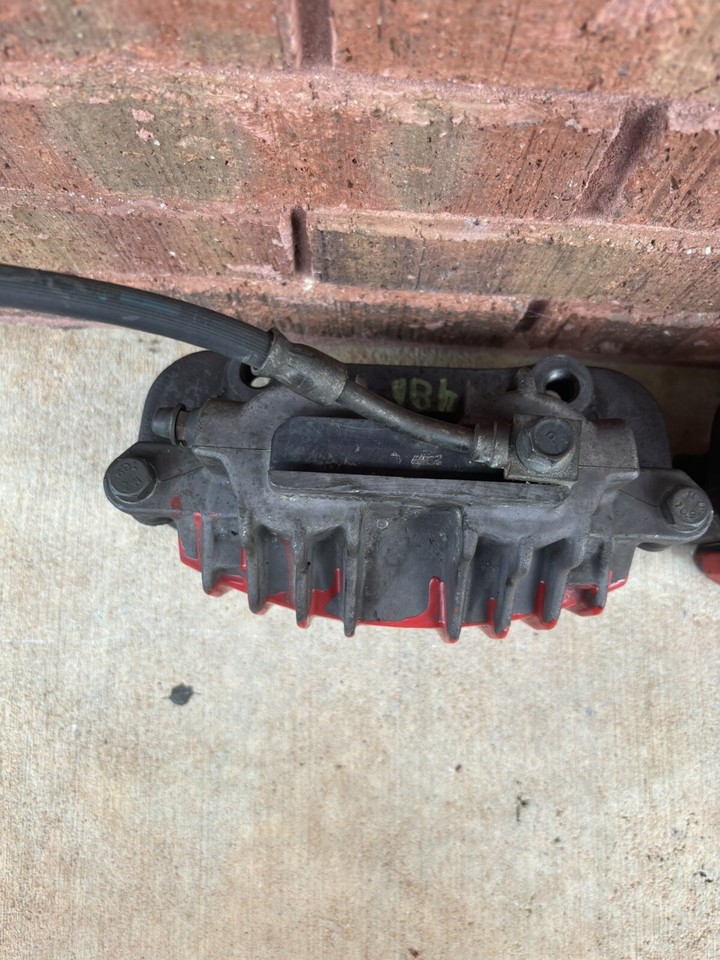 97-04 Corvette C5 Calipers Set Front, Rear Brake Calipers Bracket Red ...