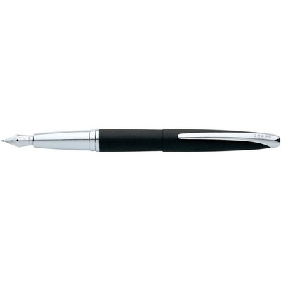 Cross Fountain Pen ATX Basalt Black Finish Barrel with Chrome, Fine Nib ...