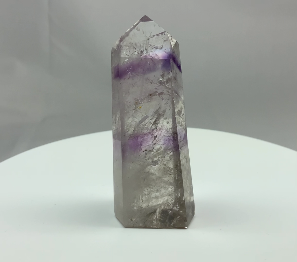 Amethyst Crystal: Natural Geode Crystal Polished Sides Clear Purple ...