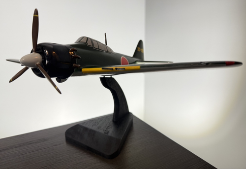 Mitsubishi A6M Zero Plane Mahogany Wood Scale Model Desk Airplane ...
