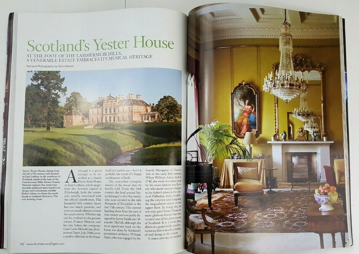 ARCHITECTURAL DIGEST Design Magazine December 2008 Inside Private Homes ...