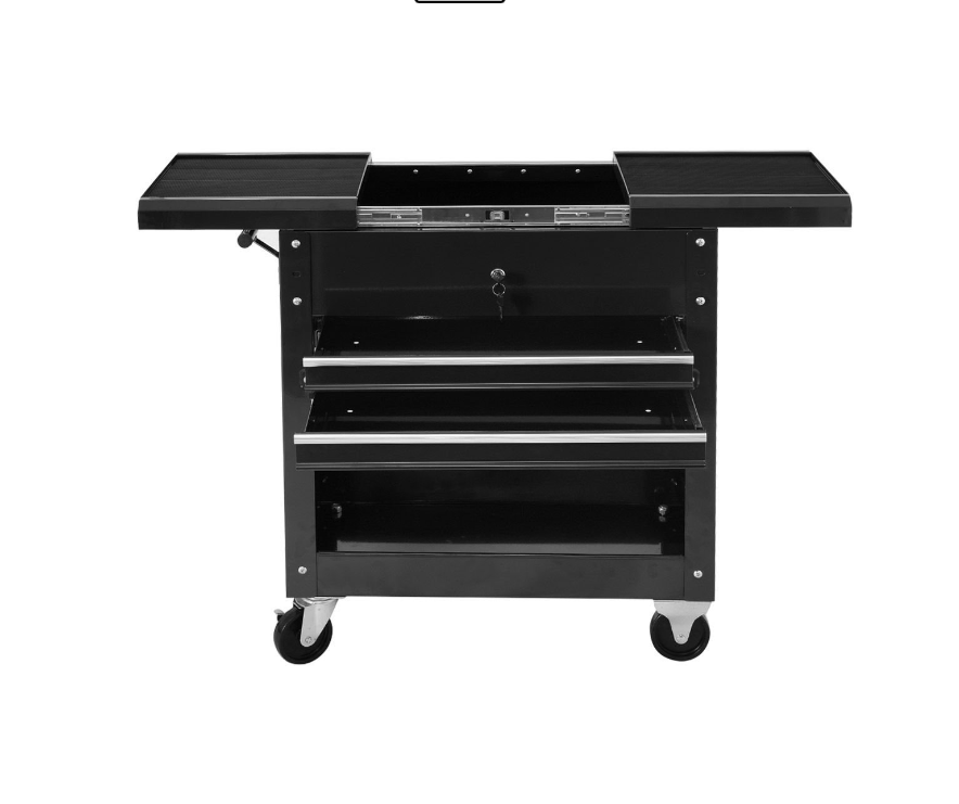 Rolling Mechanics Tool Cart Slide Top Utility Storage Cabinet Organizer ...