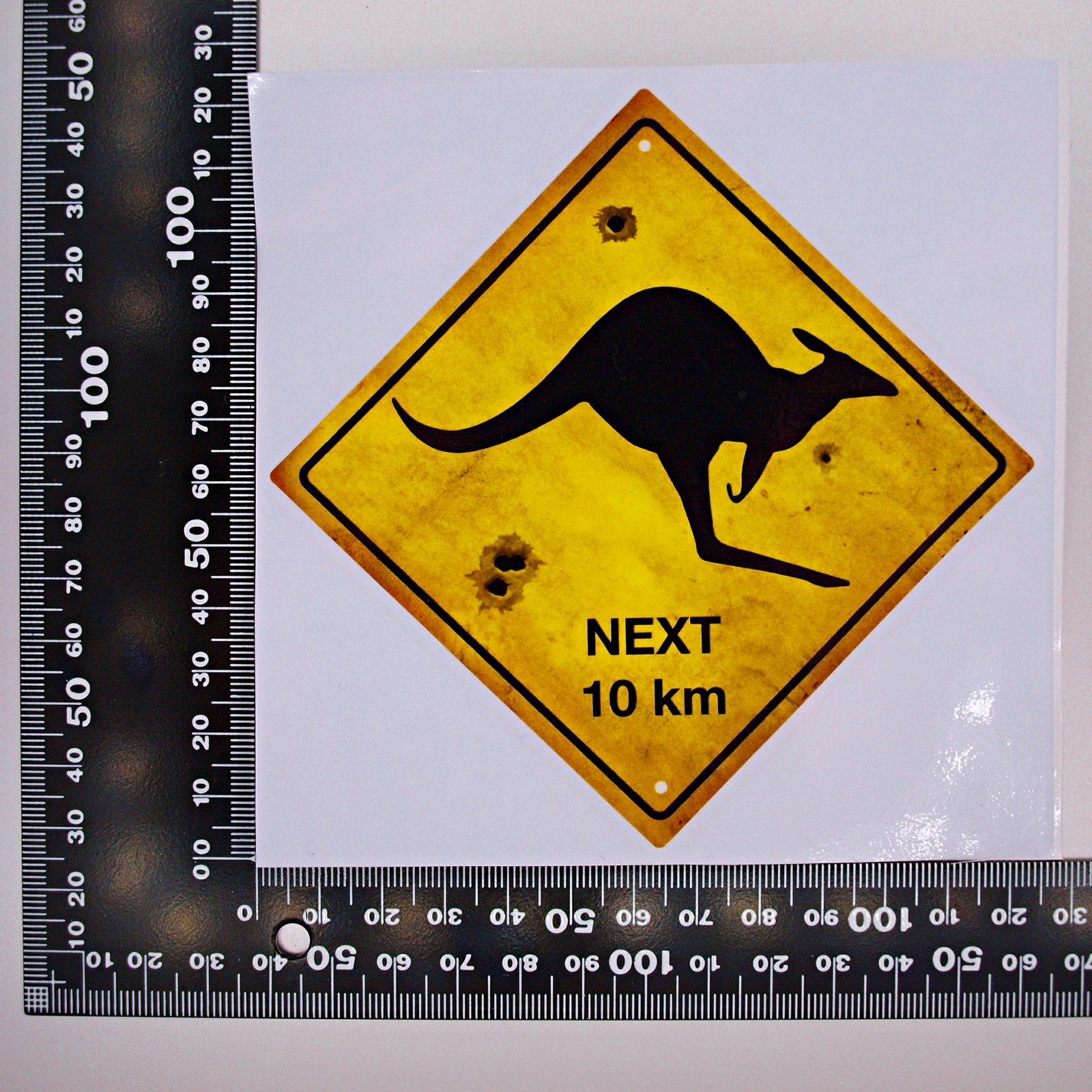 Kangaroo Road Sign Sticker (12cm) — Australia Roo Bullet— Car Truck ...