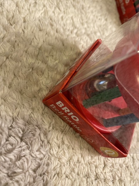 Vintage 1990 BRIO Baby 6 MO Wood Toddler Toy Bell Rattle 30052 Sweden ...