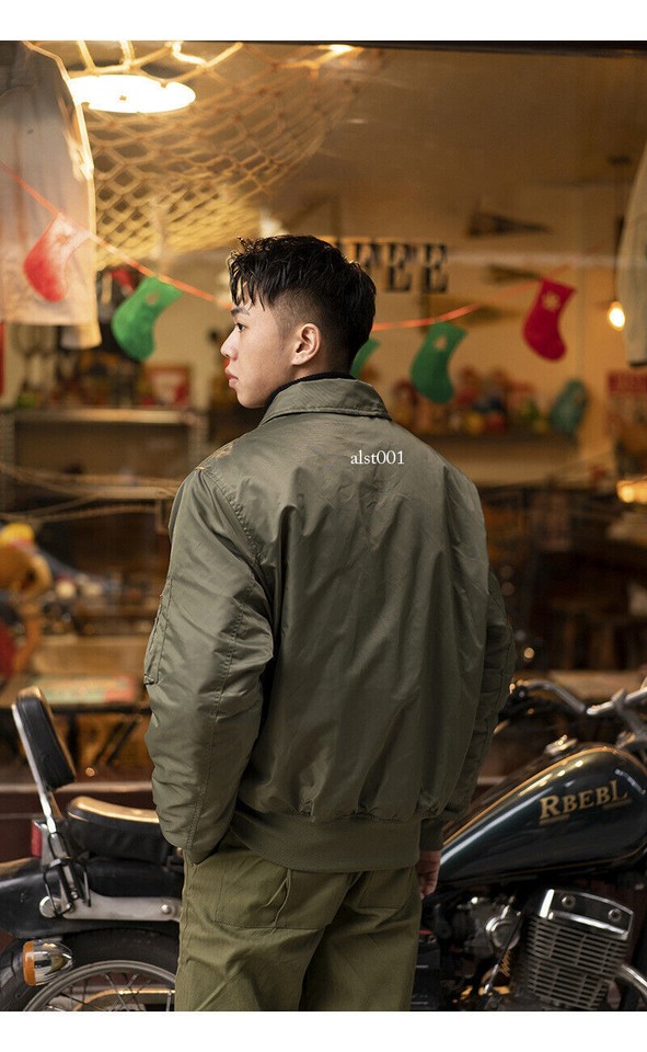 Men CWU-45P Jacket Winter Outdoor Thick Military Pilot Coat Short ...