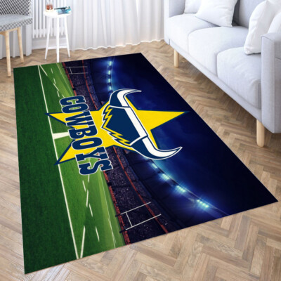 NRL New Nth Qld Cowboys Rugby League Rectangle Rug | eBay Australia
