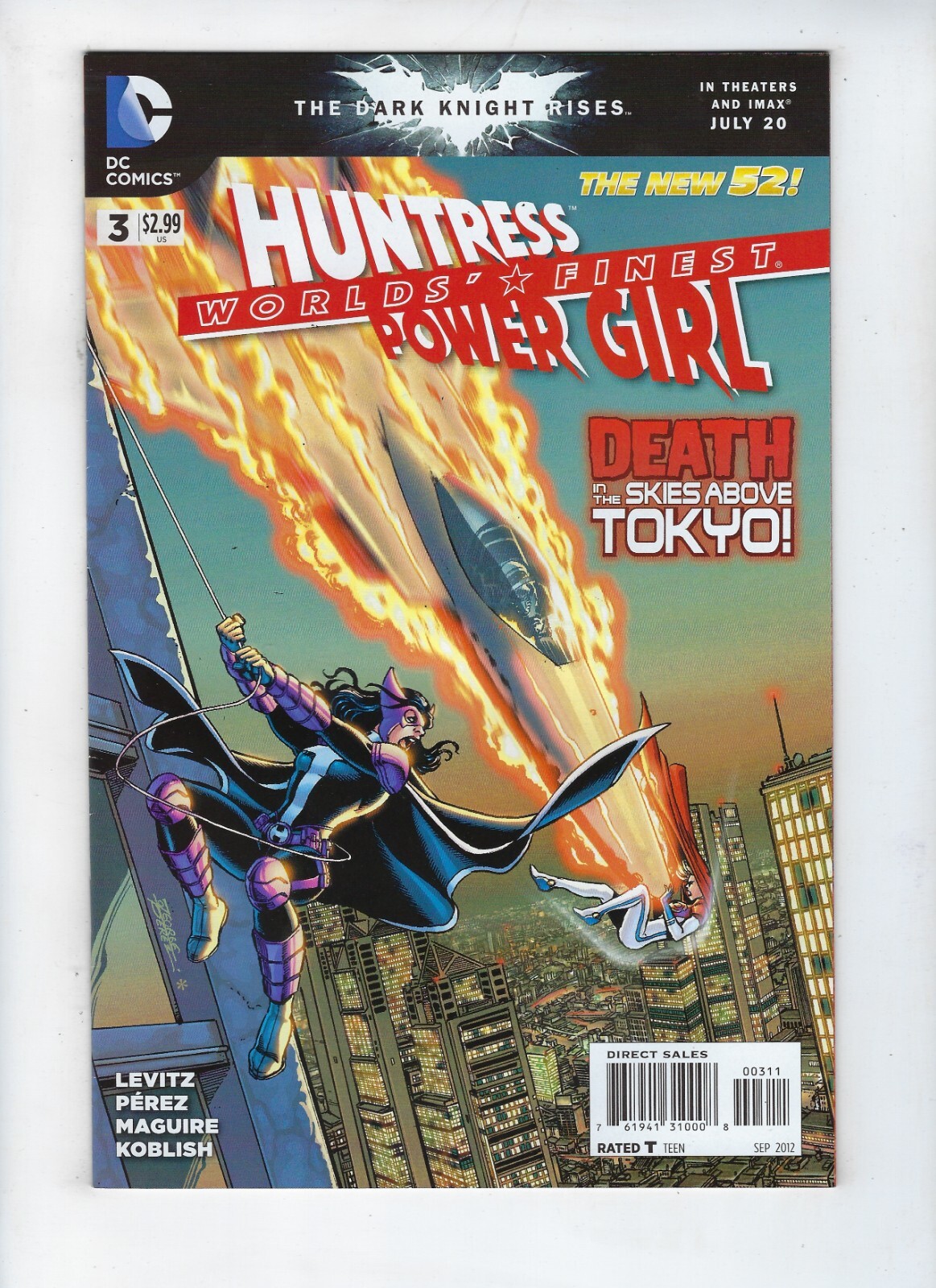 WORLD'S FINEST # 3 (HUNTRESS / POWER GIRL, Levitz/Perez, Sept 2012) NM ...
