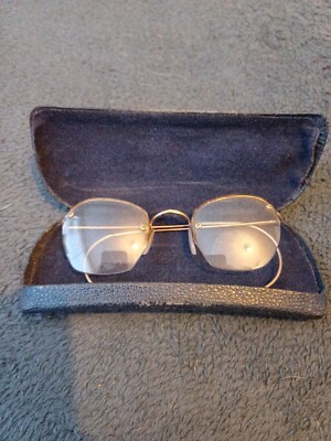 gold frame vintage spectacles With Unusual Shaped Lenses | eBay UK