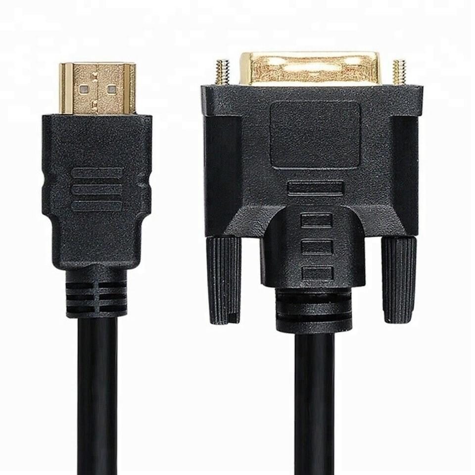 4m DVI to HDMI Cable PC to Monitor DVI-D Laptop to TV Adapter Converter ...