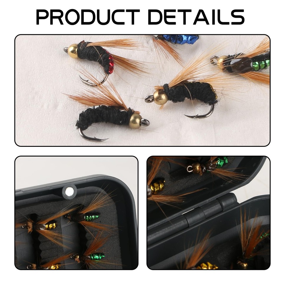 Fly Fishing Flies Kit Dry Wet Fishing Flies 40/50/100pcs Handmade Fly ...