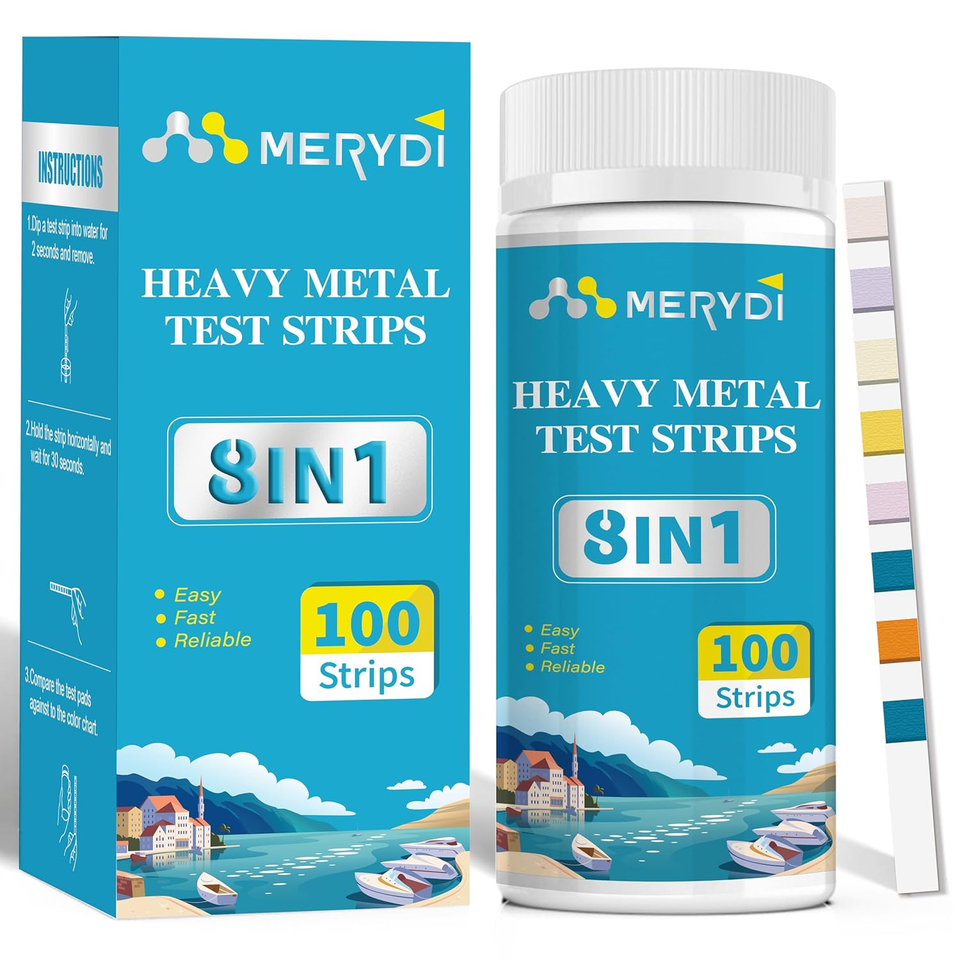 Heavy Metals Water Test Strips (8 Tests) - 100Ct Home Water Testing Kit ...