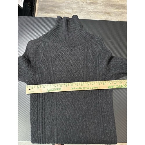 Peruvian Connection Turtleneck Sweater Dress Black Knit Royal Alpaca Sz ...
