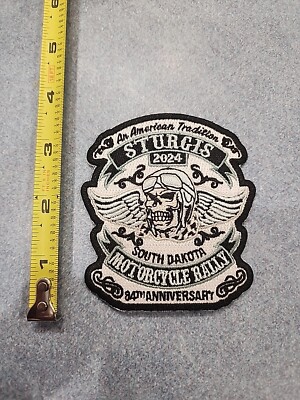 MR13 Sturgis SD 2024 Aviator Skull Motorcycle Rally Patch 84th | eBay