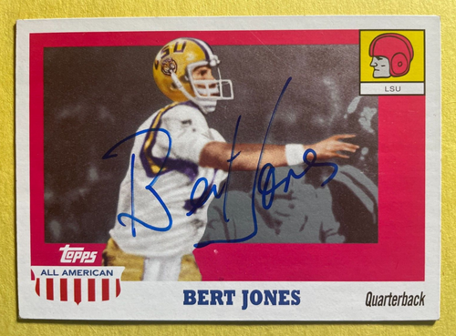 SIGNED BERT JONES 2005 TOPPS ALL AMERICAN AUTOGRAPHED FOOTBALL CARD ...