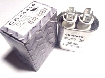 3 mfd Run Capacitor Oval HEAVY-DUTY Repair HVAC & Pool Motors 370 / 440 ...