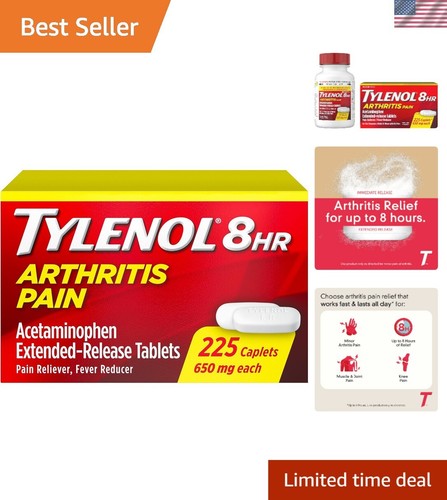 Fast-Acting 8-Hour Arthritis Pain Relief with 650mg Acetaminophen - 225 ...