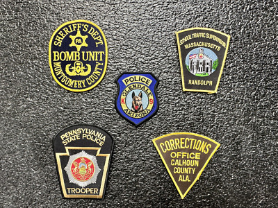 5 Patches Uniforme Polizia USA Abzeichen Aufnäher | eBay