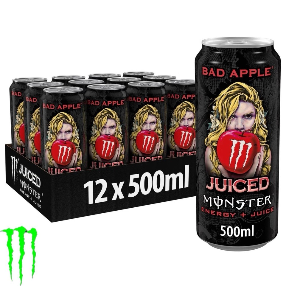 Monster Juiced Bad Apple 500ml Cans 12 pack | eBay