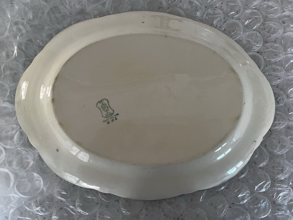 Taylor Smith Taylor Green Leaf Border Design Plate Platter 1930s USA ...