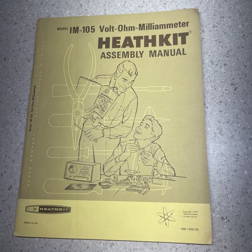 Vintage Heathkit Volt-Ohm-Milliammeter Model IM-105 Assembly Manual ...