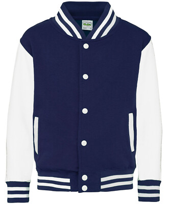 Klassische »VARSITY JACKET« KIDS College BASEBALL JACKE Unisex Navy ...