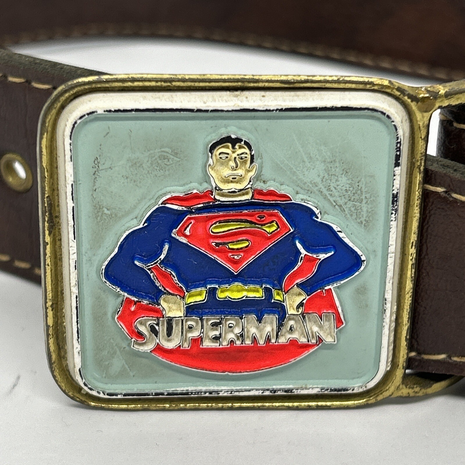 Vintage 1975 Superman Super Powers Kids Belt & Buckl… - Gem