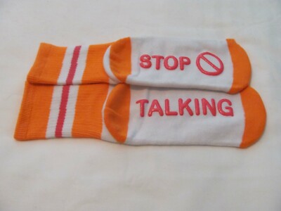 NEW SIZE 5-10 (SHOE SIZE) WOMEN'S SLIPPER SOCKS - TEACHER (STOP TALKING ...