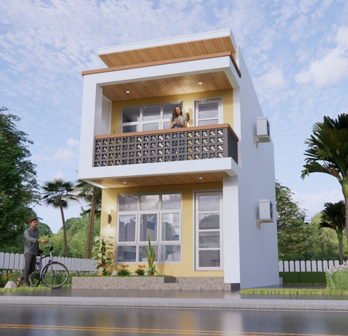 13x26 Small House Plan 4x8 Meter 2 Bedrooms 1 Bath Shed Roof PDF & A4 ...