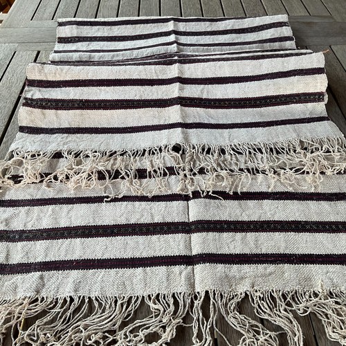 Hand Woven Fabric Homespun Hemp Linen Old Textile Antique Primitive ...