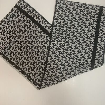 Michael Kors NWT Retail $58 Black & White MK Logo Pattern Infinity ...