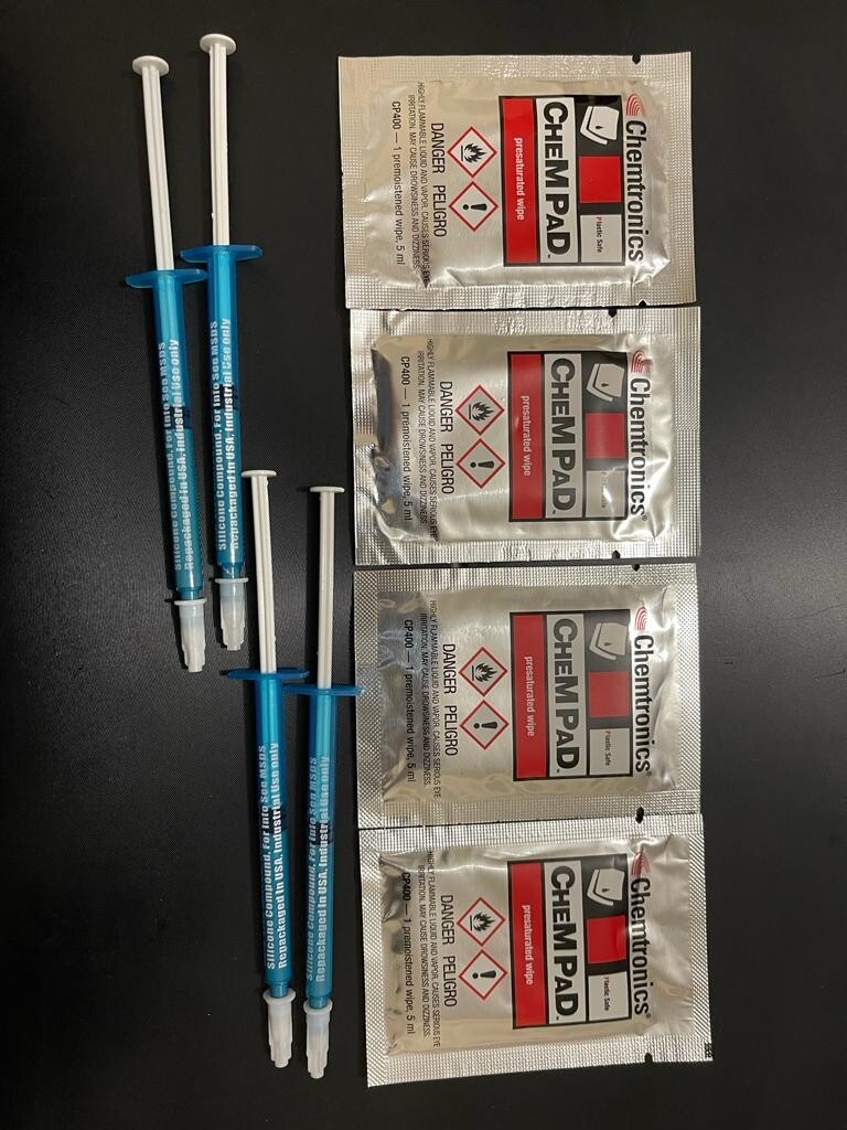 SHIN-ETSU MICROSI SILICONE THERMAL COMPOUND +CHEM PAD WIPE PRESATURATED ...