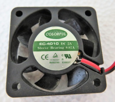EC-4010 COLORFUL 5V DC BRUSHLESS 40mm CPU COOLING FAN with DUAL CABLE ...