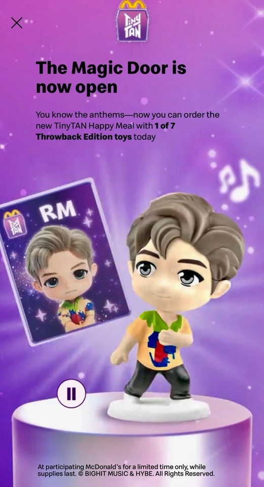BTS Meal McDonald's TinyTAN Figures Full Set 7 Members + Cards 2025 ...