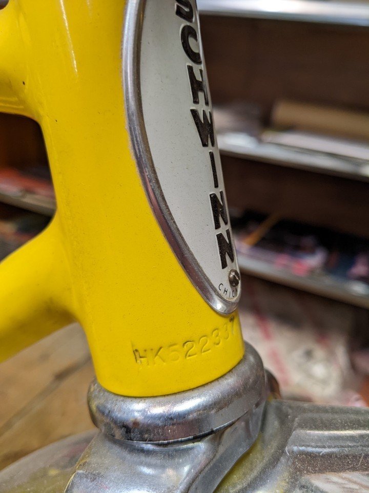 Original HK August 1974 Kool Yellow Schwinn Stingray 20" Single Speed ...